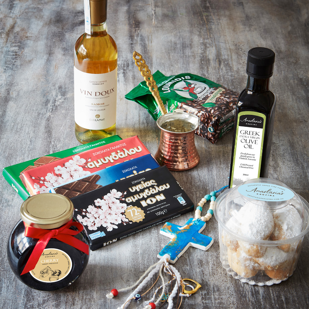 Greek Christmas Hamper | Food Gift Boxes | Anastasias Kouzina | Greek ...